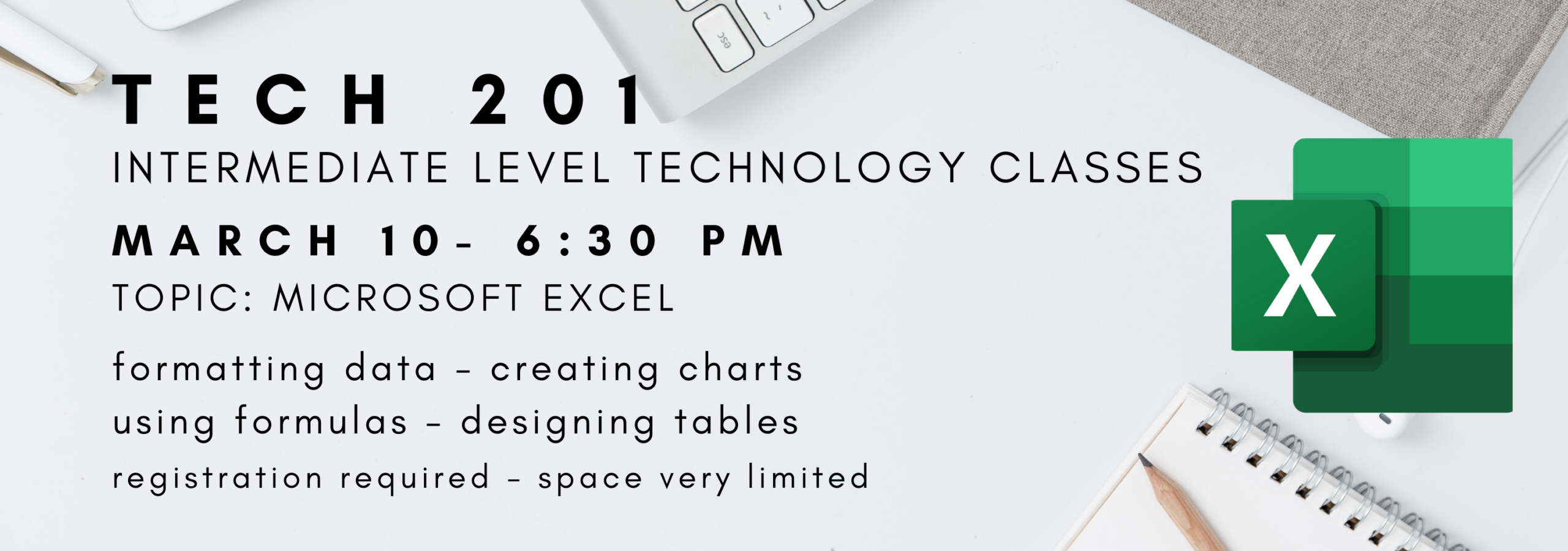Tech 201_ Microsoft Excel 2020 03 10 – Moon Township Public Library